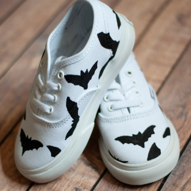 Hand Painted Bat Vans – With love, Paint